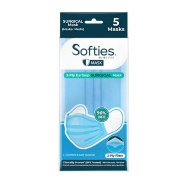 Harga Softies 3 Ply Earloop Surgical Mask 5s - CekList.ID