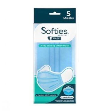 Harga Softies 3 Ply Earloop Daily Mask 5s - CekList.ID